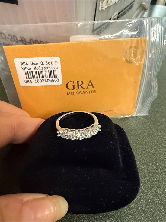 Jewelry | Moissanite Silvertone Fivestone 3 Ct Ring | Poshmark